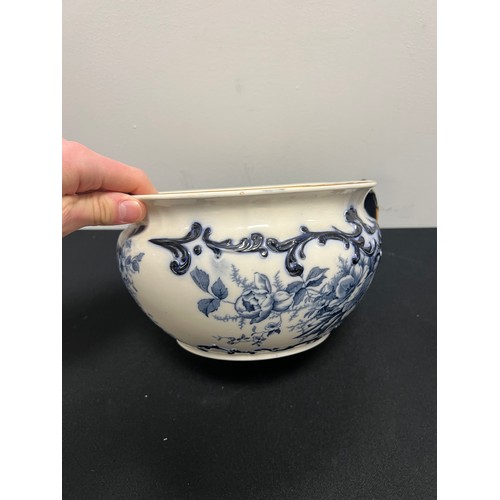 Victorian Flow Blue chamber pot