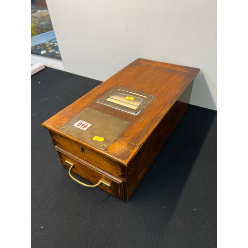 Early 20thC Vintage wooden till