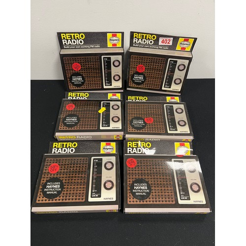 6 boxes of retro radios build your own