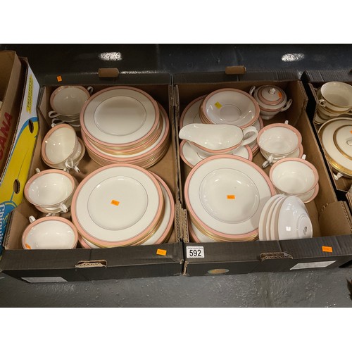 2 Boxes royal worcester 'howard' china dinnerware