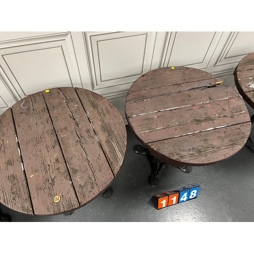 5 Antique cast aluminium pub / tables restaurants