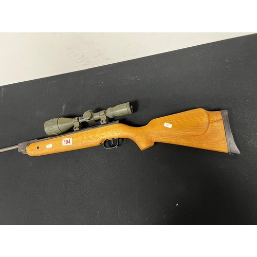 Vintage air rifle with scope