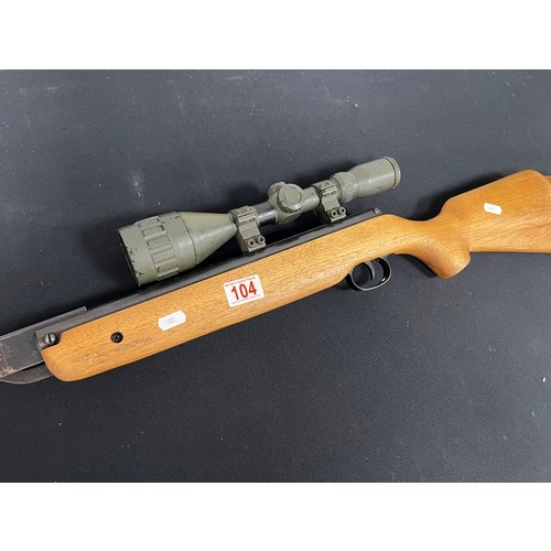 Vintage air rifle with scope