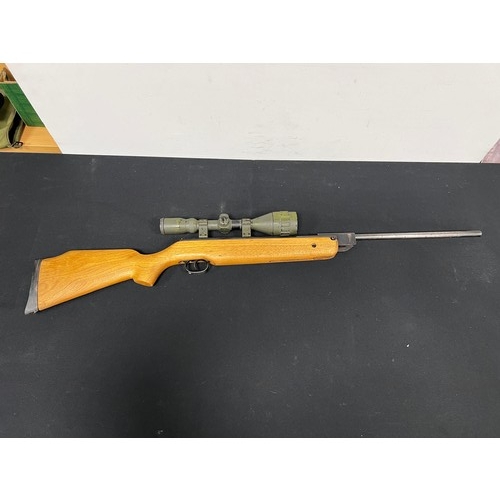 Vintage air rifle with scope