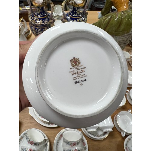 Paragon china tea/coffee set tureens, soup bowls etc