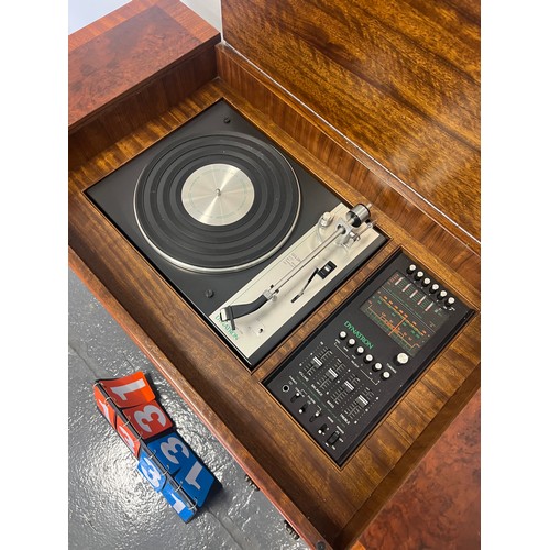 Mid century dynatron record player in burr walnut case