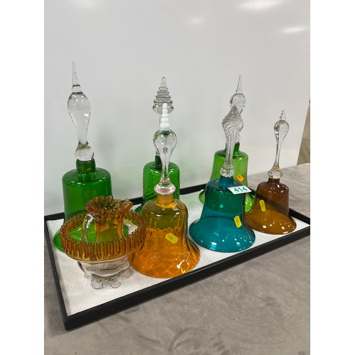 Superb collection victorian glass bells