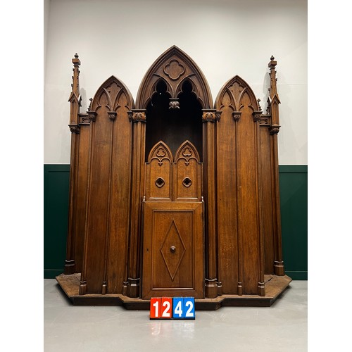 A rare antique gothic wood confession stand circa 1880 with fantastic ...