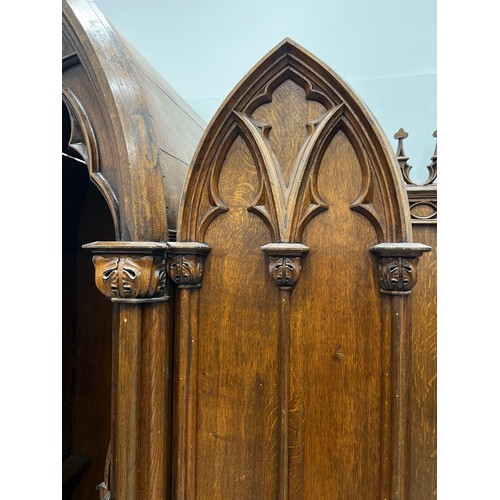 A rare antique gothic wood confession stand circa 1880 with fantastic ...