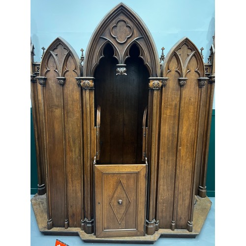 A rare antique gothic wood confession stand circa 1880 with fantastic ...