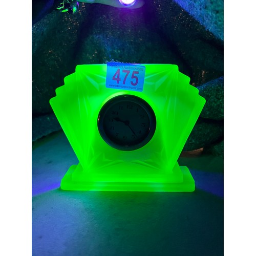 Vintage art deco uranium Glass clock