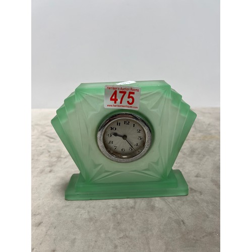 Vintage art deco uranium Glass clock
