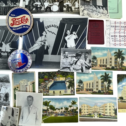 A collection of c 1943, WWII era ephemera, RAF, Nassau, Bahamas ...
