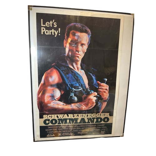 An original action masterpiece, 1985 'Commando' Arnold Schwarzenegger One sheet movie / film poster