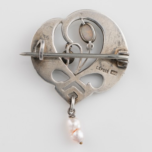 An early 20thC German Levinger and Bissinger Art Nouveau white metal ...
