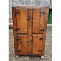 Rare 18thC Alpine Rustic Wood Larder Press, with 4 doors enclosing ...