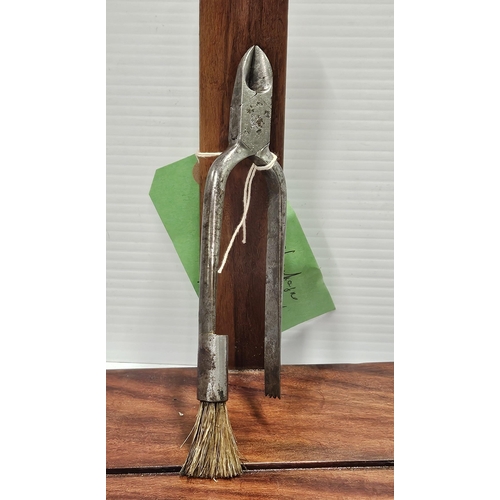 Rare Butler's Champagne Cork Opener, with brush, by J Now & Son Sheffield