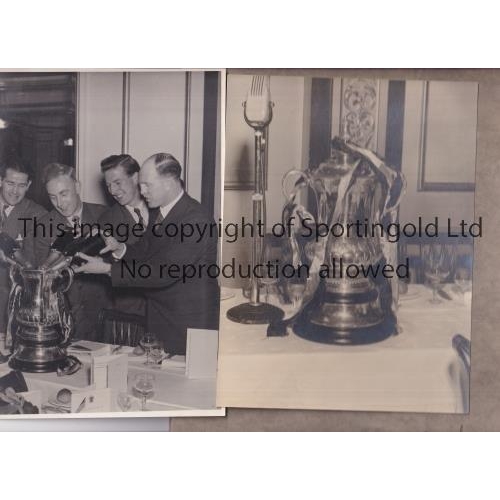 1949 FA CUP FINAL WOLVES V LEICESTER CITY Two original 8" X 6" photos ...