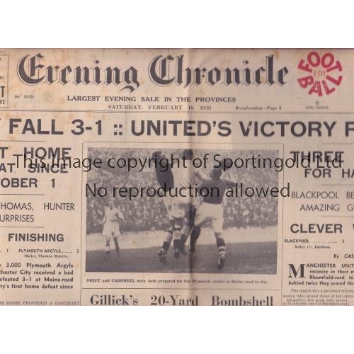 MANCHESTER PRE WAR NEWSPAPERS Five complete Manchester Evening ...