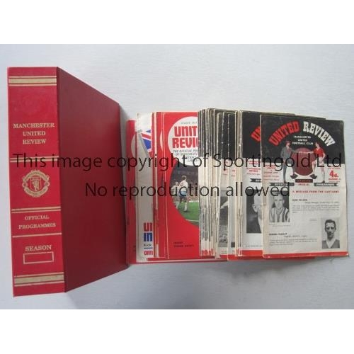 MANCHESTER UNITED Programmes for complete League seasons, 1960/1, 21 ...