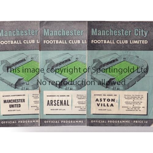 MANCHESTER CITY 55-56 Set of 21 home Manchester City League match ...