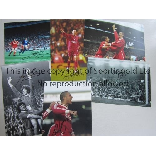 LIVERPOOL AUTOGRAPHS 1950s - 1980s 12" X 8" Six 12" X 8" photos each ...