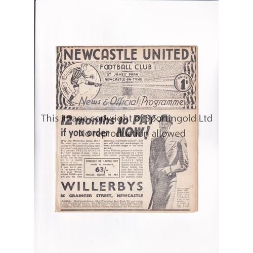 TOTTENHAM HOTSPUR Programme for the away League match v Newcastle ...