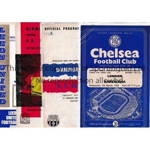 UEFA / INTER-CITIES FAIRS CUP FINAL Twenty seven programmes including 5 ...