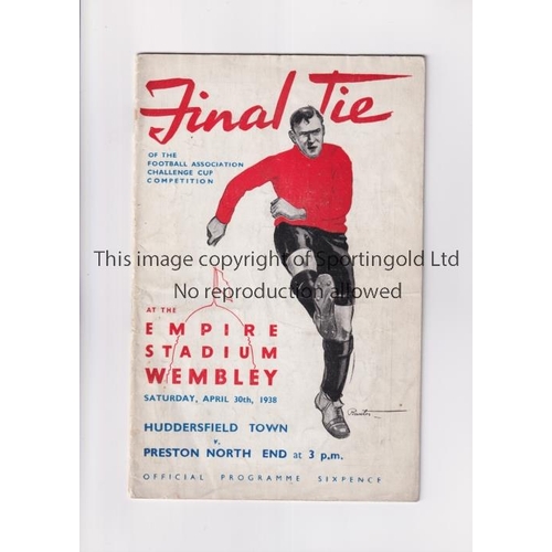 1938 FA CUP FINAL / HUDDERSFIELD TOWN V PRESTON NORTH END Programme for ...