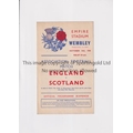 ENGLAND V SCOTLAND 1944 Programme for the International match at ...