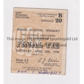 1938 FA CUP FINAL Ticket for Preston North End v Huddersfield Town ...