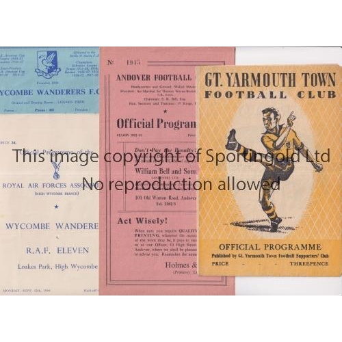 R.A.F Seven programmes for the RAF XI matches, including v Reading 3/5 ...
