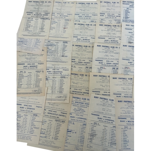OVER 50 1960S BURY FC RESERVES/ YOUTHS FOOTBALL PROGRAMMES, HUGE MIX OF ...