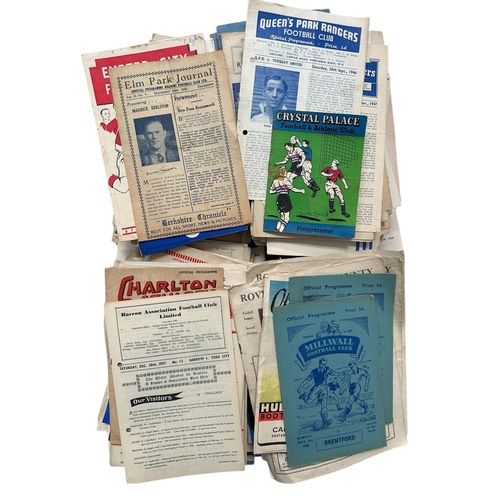 X200 1940S ONWARDS ENGLISH FOOTBALL LEAGUE PROGRAMMES, OVER 80 1950S ...