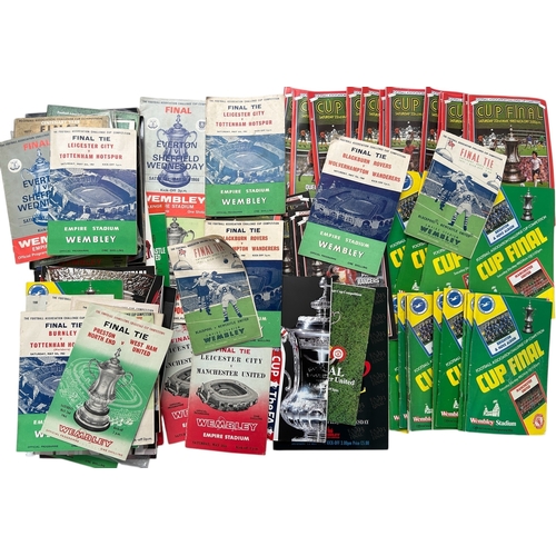 LARGE COLLECTION OF FA CUP FINALS 1950S ONWARDS FOOTBALL PROGRAMMES ...