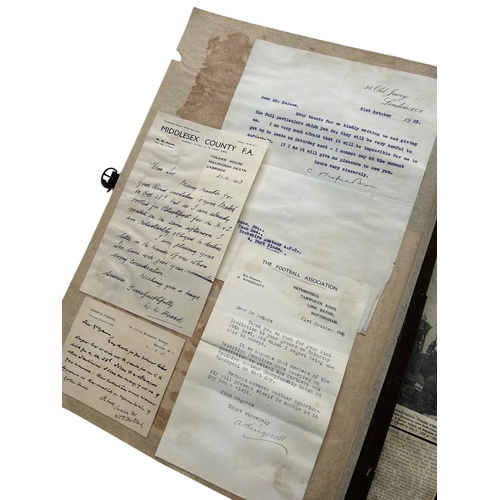 A YORKSHIRE AMATEURS 1930S LEDGER BOOK, ASSORTMENT OF CUTTINGS ...