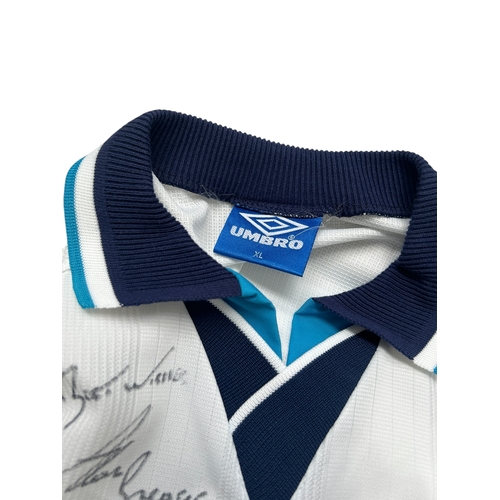 SIGNED ALAN SHEARER ENGLAND 1996 FOOTBALL SHIRT, SIGNED ABOVE CREST BY ...