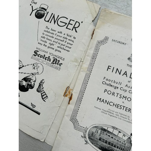 1934 FA CUP FINAL FOOTBALL PROGRAMME, MANCHESTER CITY VERSUS PORTSMOUTH ...