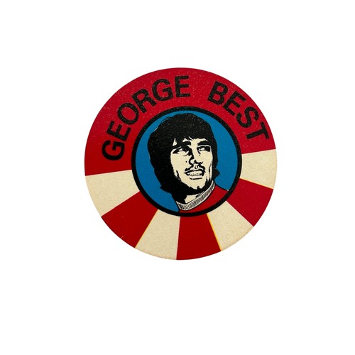 X2 VINTAGE GEORGE BEST 'BAB' FOOTBALL CARDS, SIGNED 'OUTSIDE RIGHT ...