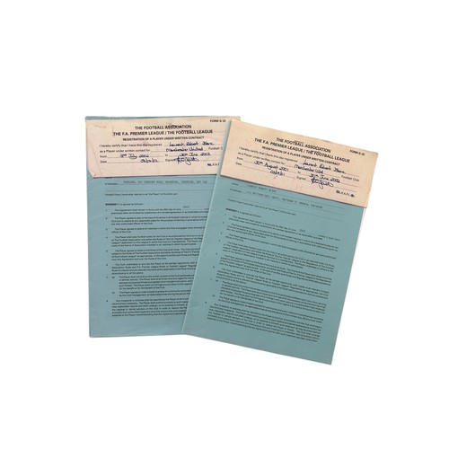 OFFICIAL LAURENT BLANC PLAYER CONTRACTS WITH DOCUMENTATION, COVERS ...