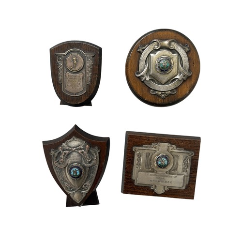 X4 1950S LANCASHIRE FOOTBALL PLAYER TROPHIES, NETHERFIELD FC 1ST ...