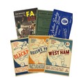 X6 VINTAGE FOOTBALL HANDBOOKS, PLYMOUTH 46/7, ARTHUR ROWLEY 1961 ...