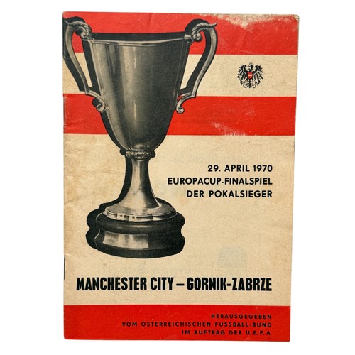 1970 ECWC FINAL FOOTBALL PROGRAMME, GORNIK ZABRZE VERSUS MANCHESTER ...