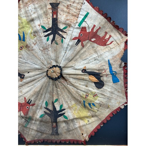 A RARE AFRICAN CHIEF'S PARASOL FROM ABOMEY, DAHOMEY, BENIN PROBABLY ...