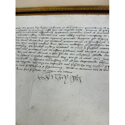 HENRY VIII, KING OF ENGLAND (1509-1547): A SIGNED DOCUMENT RATIFYING ...