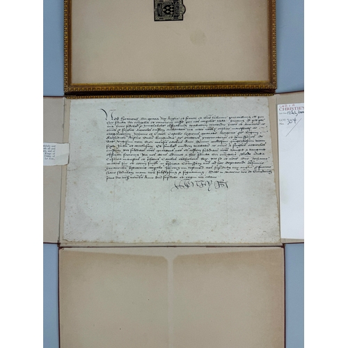 HENRY VIII, KING OF ENGLAND (1509-1547): A SIGNED DOCUMENT RATIFYING ...