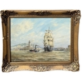 MAX PARSONS: AN OIL PAINTING ON BOARD DEPICTING THE SAILING VESSEL ...