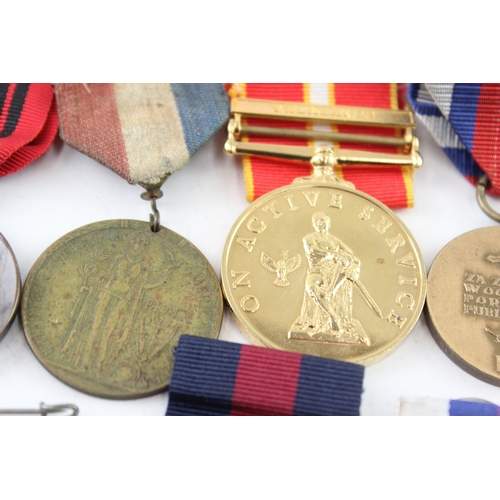 TWELVE MEDALS INCLUDING WW1 PEACE MEDAL, WELSH SUNDAY SCHOOL, ETC