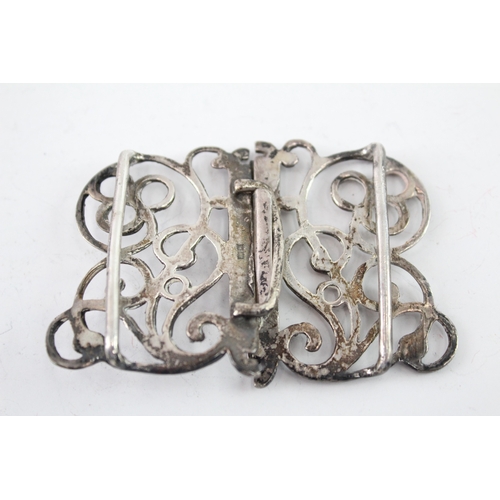 A .925 STERLING SILVER NURSE'S BELT BUCKLE Weight 32 gms