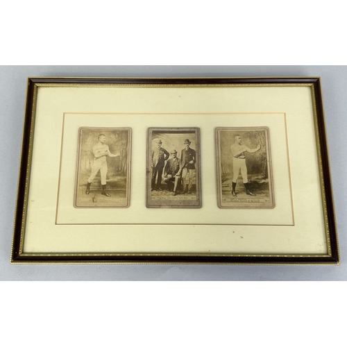 A GROUP OF THREE VICTORIAN BOXING CARTE DE VISITS One John L Sullivan ...